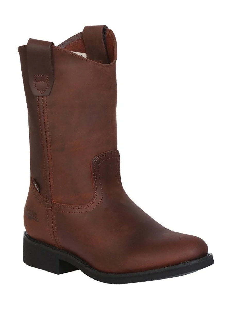 BOTA ESTABLO 512 PIEL GRASO CAFE/GUINDA – HerraduraDeOro